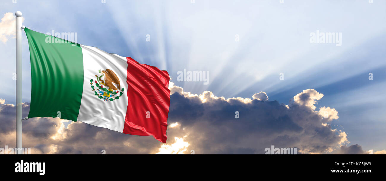 Bandera de méxico ondeando fotografías e imágenes de alta resolución ...