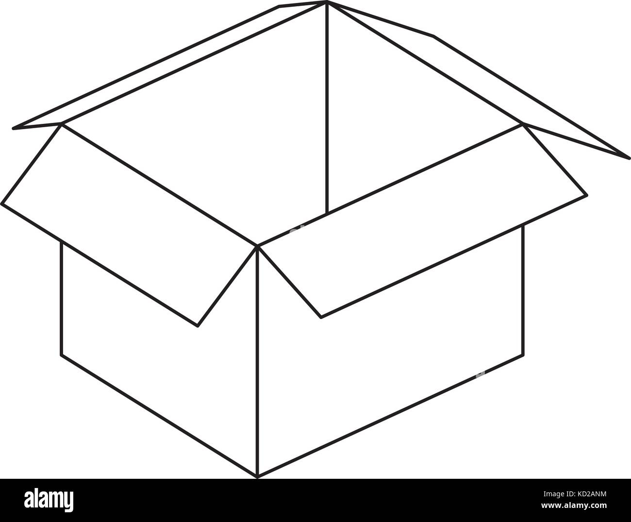 Icono De La Caja De Cartón Sobre Fondo Blanco Ilustración Vectorial