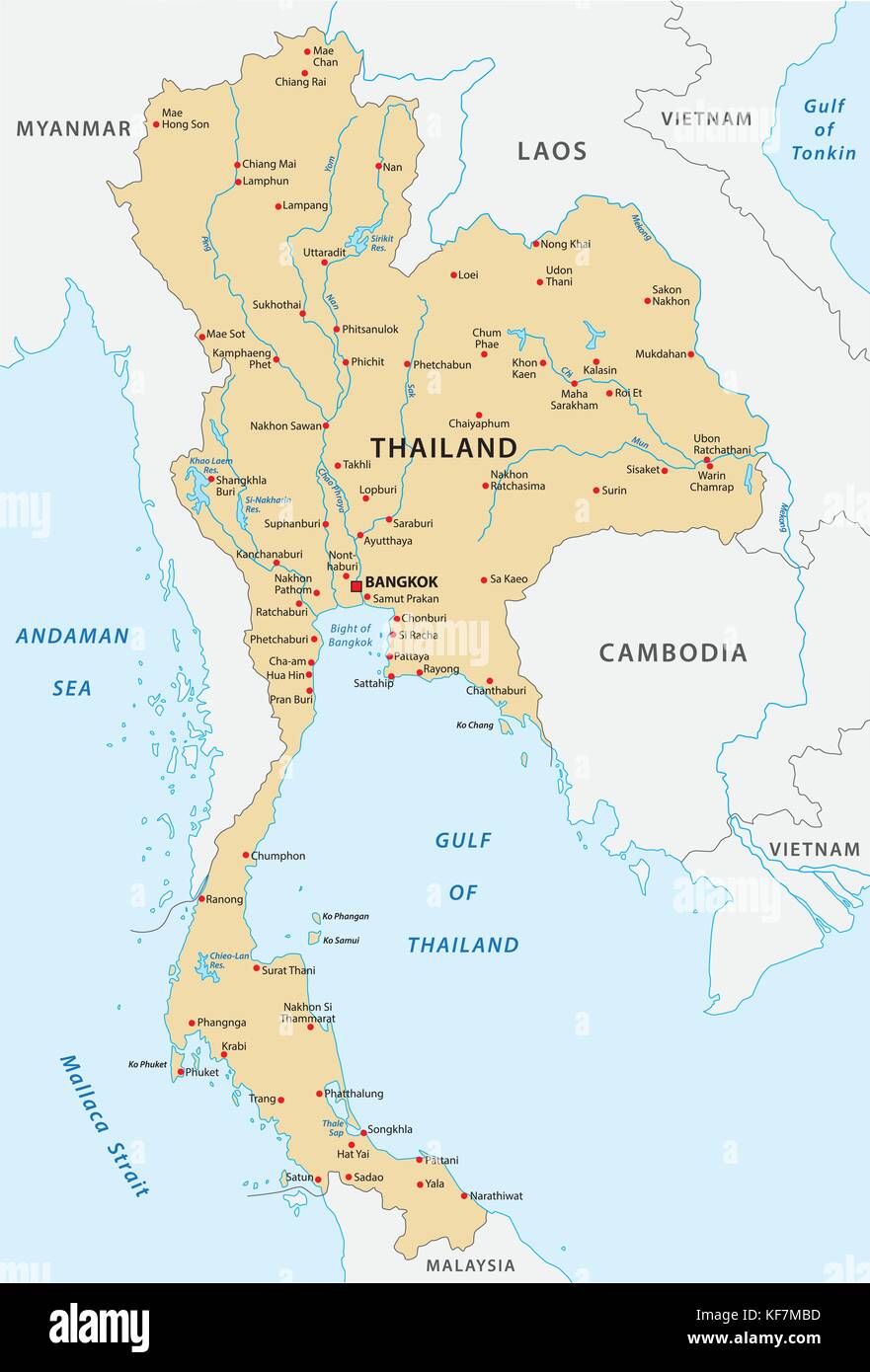 Mapa Da Tailandia