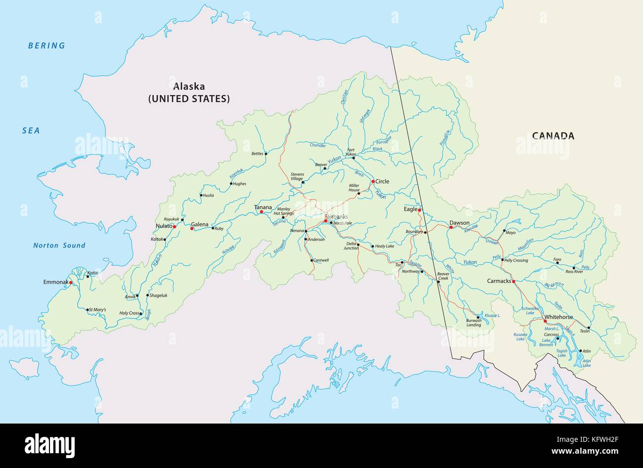 Map of yukon fotografías e imágenes de alta resolución - Alamy