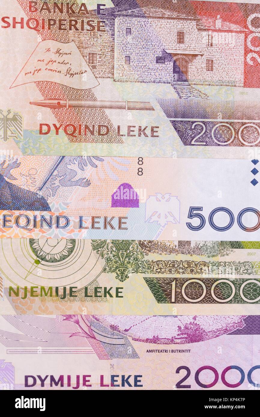 Moneda De Albania Lek Billetes De 2 000 1 000 500 Y 200 Denominaci n Moneda De Albania Lek Billetes De 2 000 1 000 500 Y 200 Denominaci n
