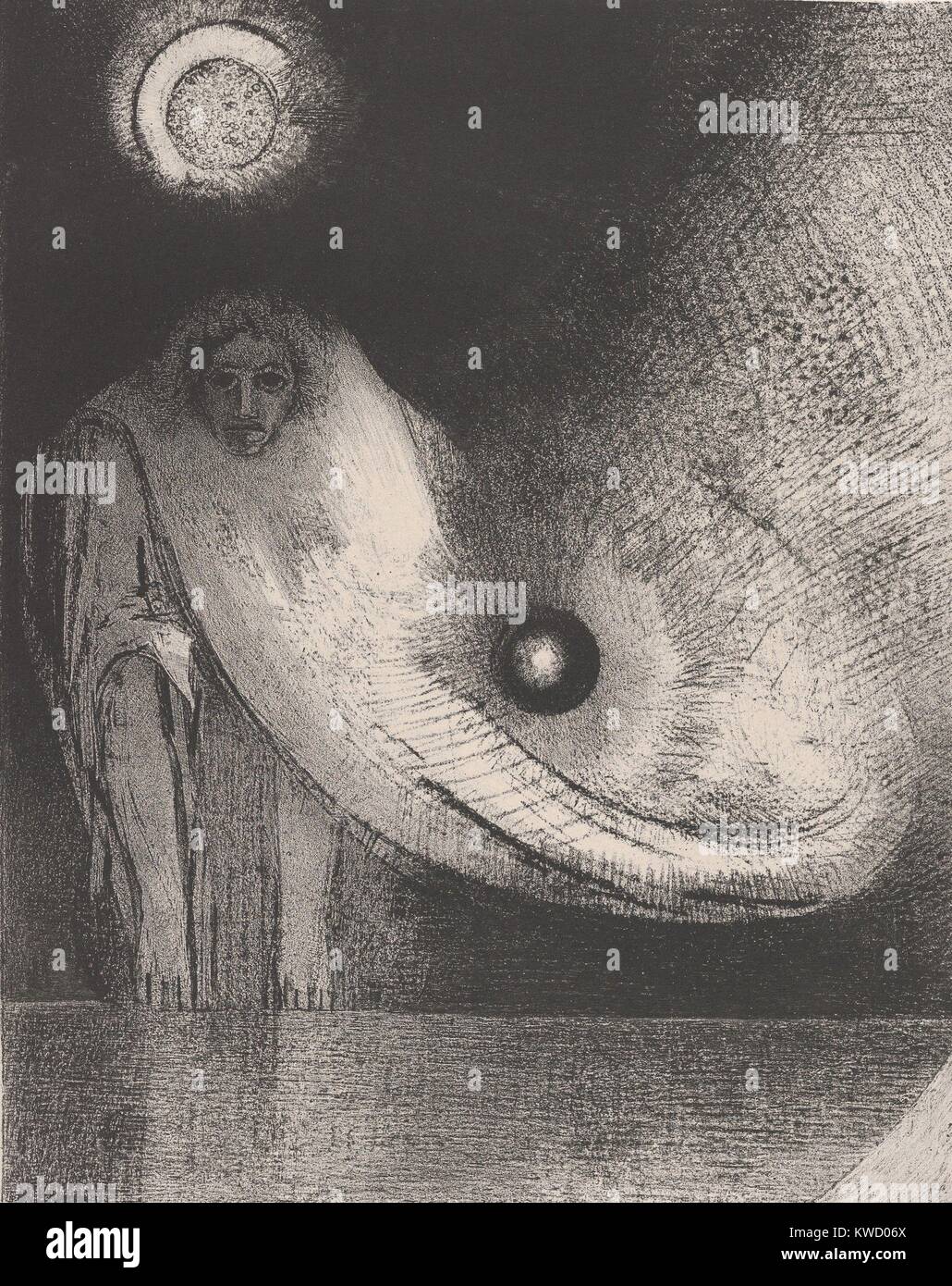 El Buda Por Odilon Redon 1895 Francés Simbolista Litografía De