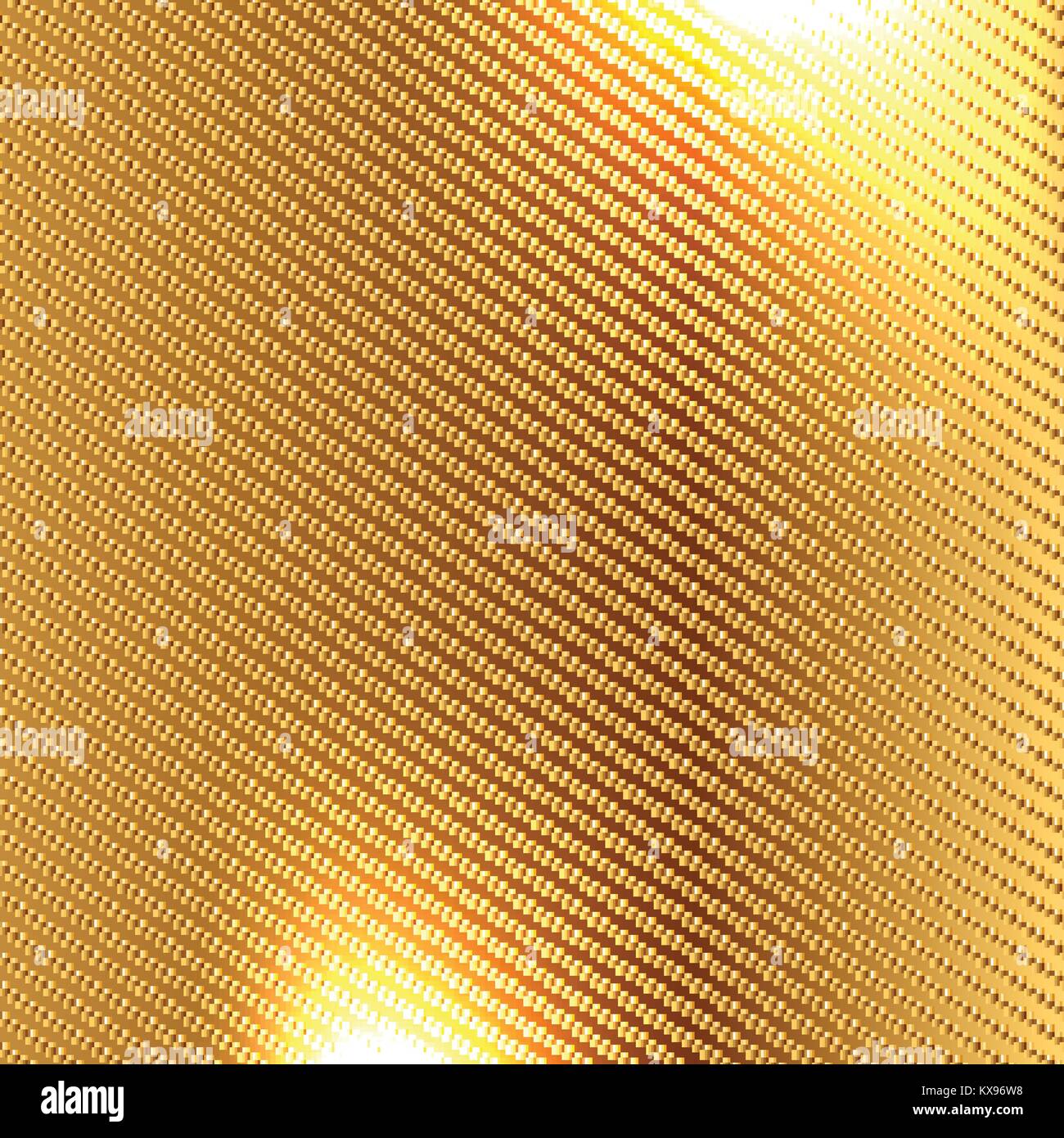 Golden Fibra De Carbono Kevlar Textura Vector De Fondo Imagen Vector De