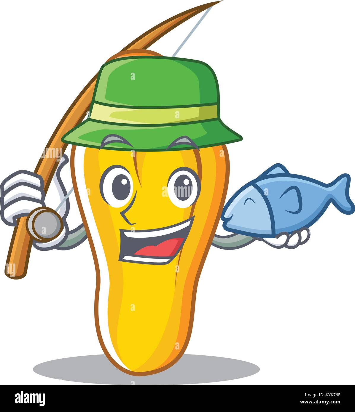 Pesca Mascota Anacardo Estilo De Dibujos Animados Imagen Vector De