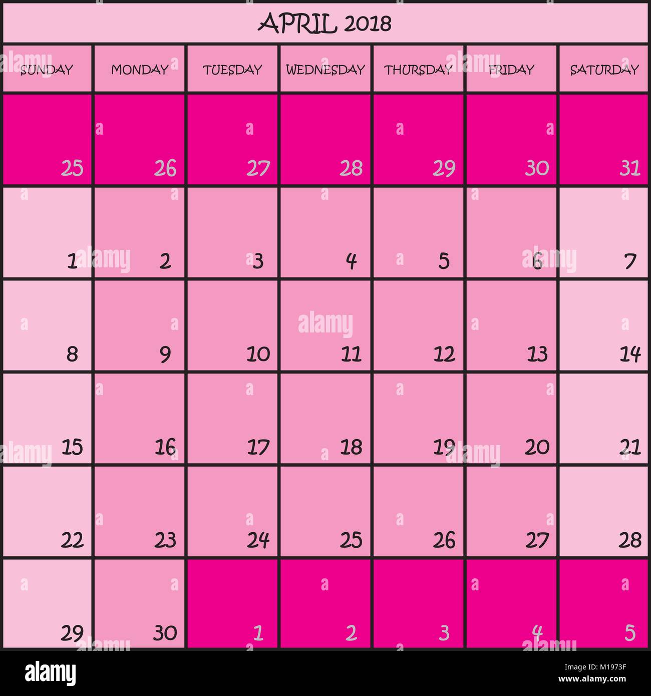 Calendario Mensual Abril 2024 Con Transparente Vector Png Dibujos
