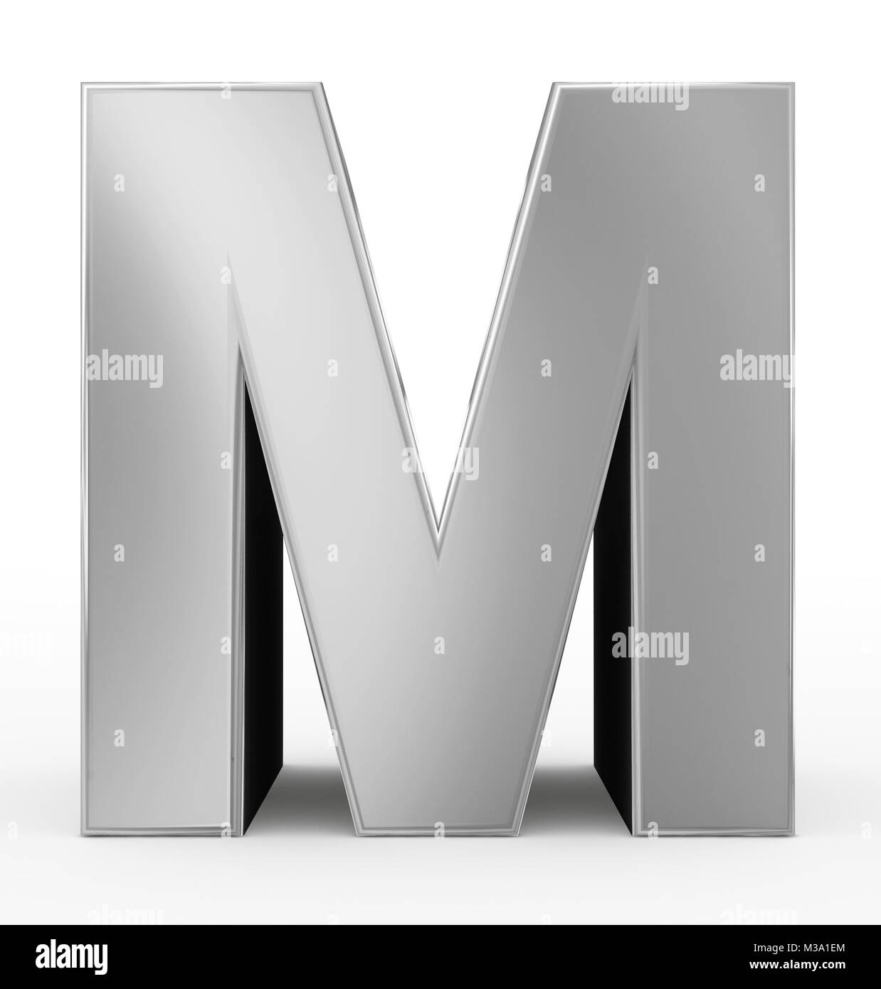 Letra M En Plata