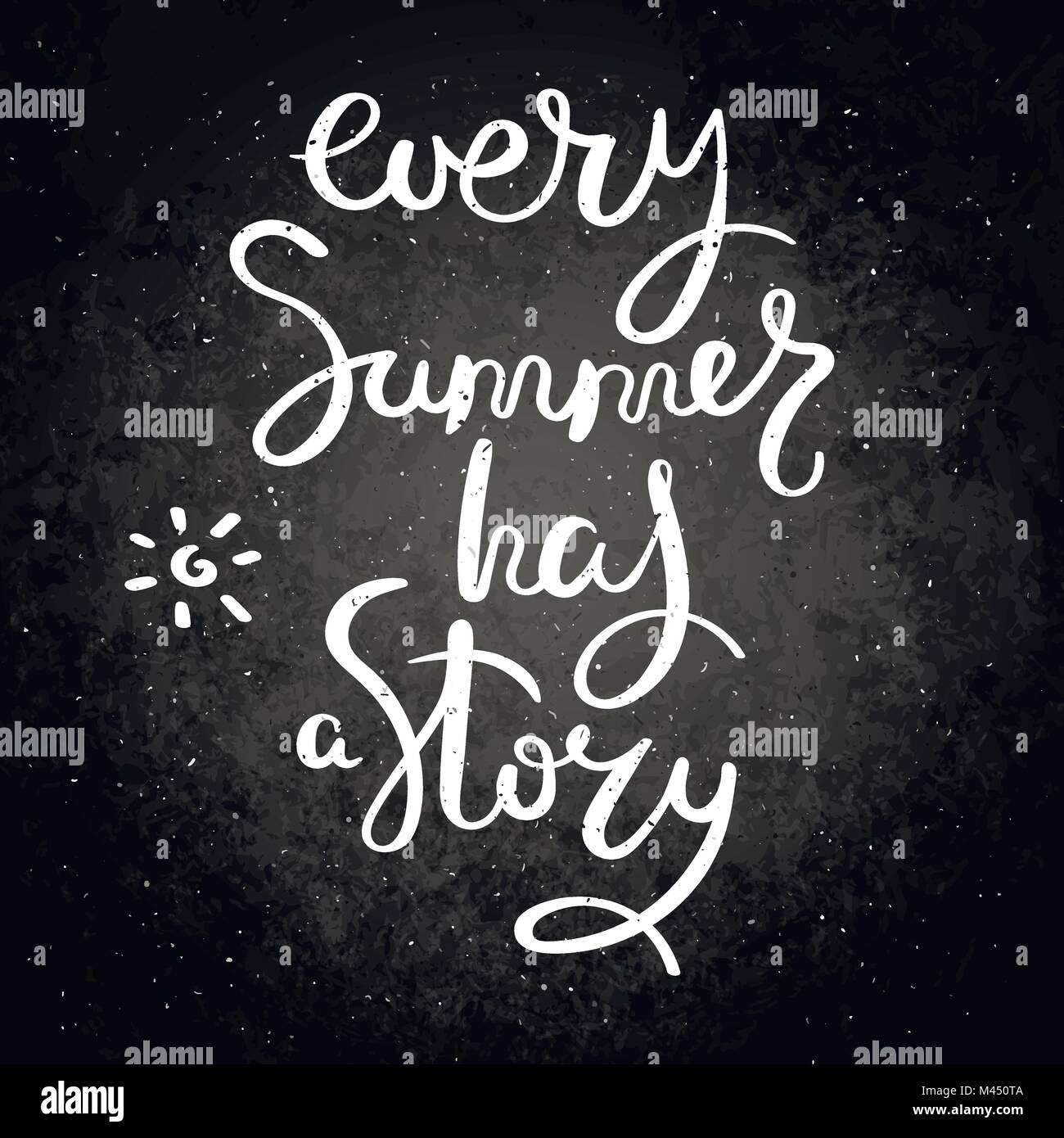 Cada Verano Tiene Su Historia Frase Letras Vector Dibujados A Mano