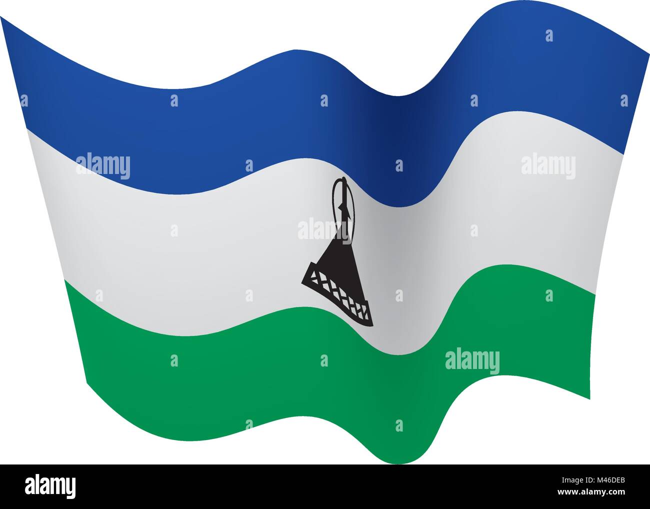 Lesotho bandera, ilustración vectorial Imagen Vector de stock - Alamy