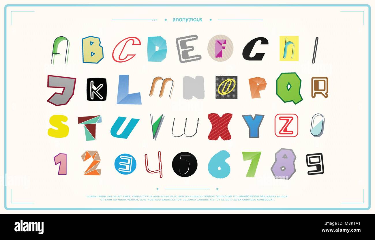 Nuevo conjunto de estilo anónimo aisladas, las letras del alfabeto y ... Nuevo conjunto de estilo anónimo aisladas, las letras del alfabeto y ...