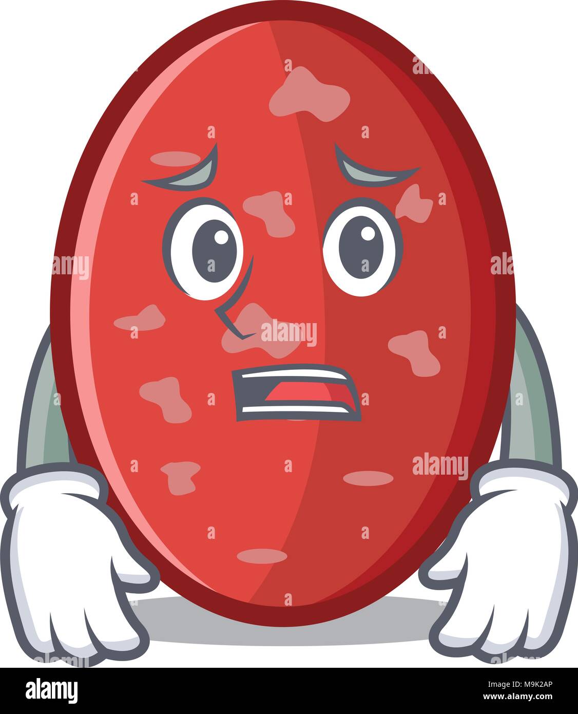Miedo Salami Mascota Estilo De Dibujos Animados Imagen Vector De Stock