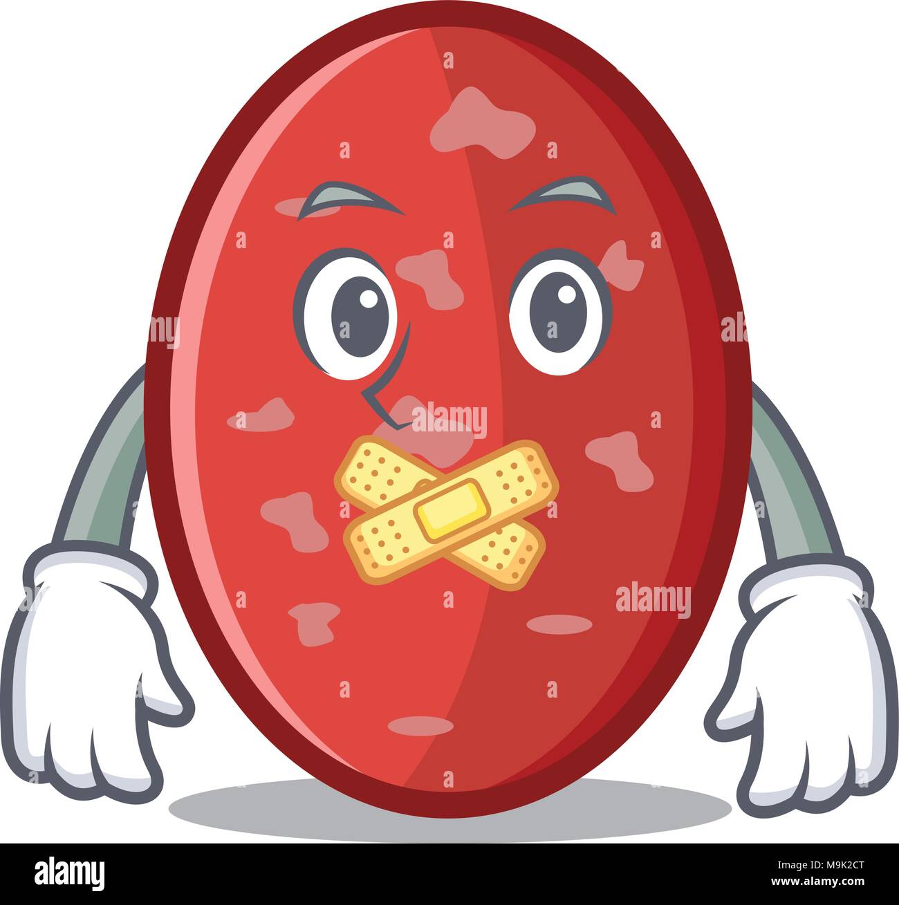 Salami Silenciosa Mascota Estilo De Dibujos Animados Imagen Vector De