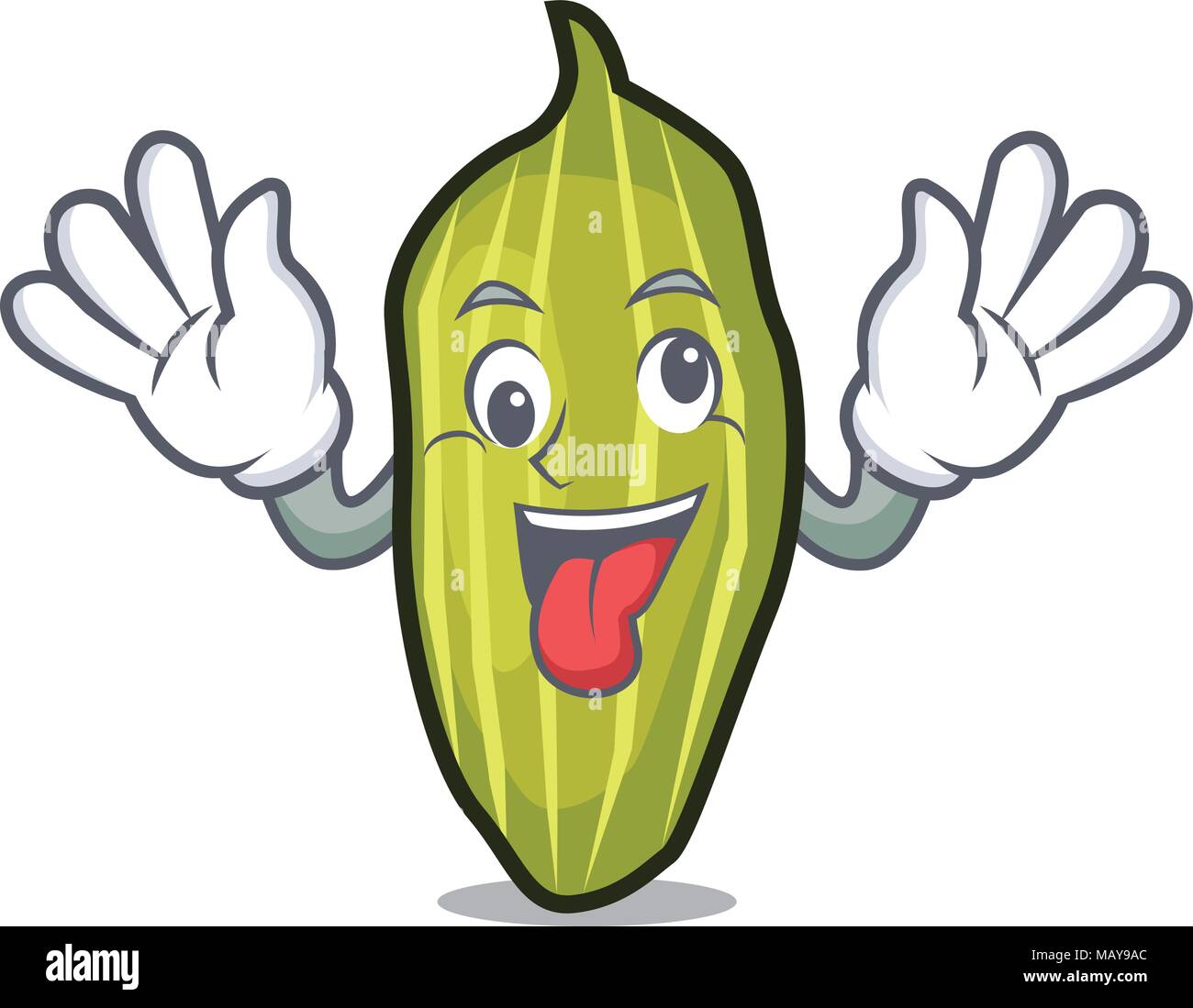 Crazy Cardamomo Mascota Estilo De Dibujos Animados Imagen Vector De