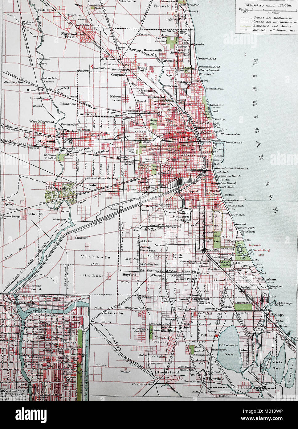 Mapa De Estados Unidos Chicago