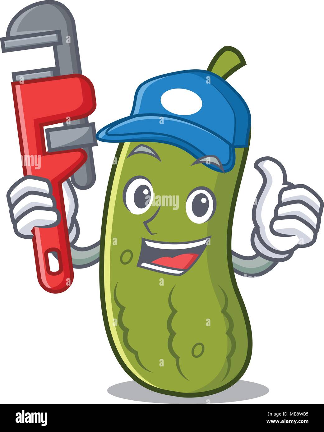 Pepinillo Verde De Dibujos Animados Imágenes Vectoriales De Stock