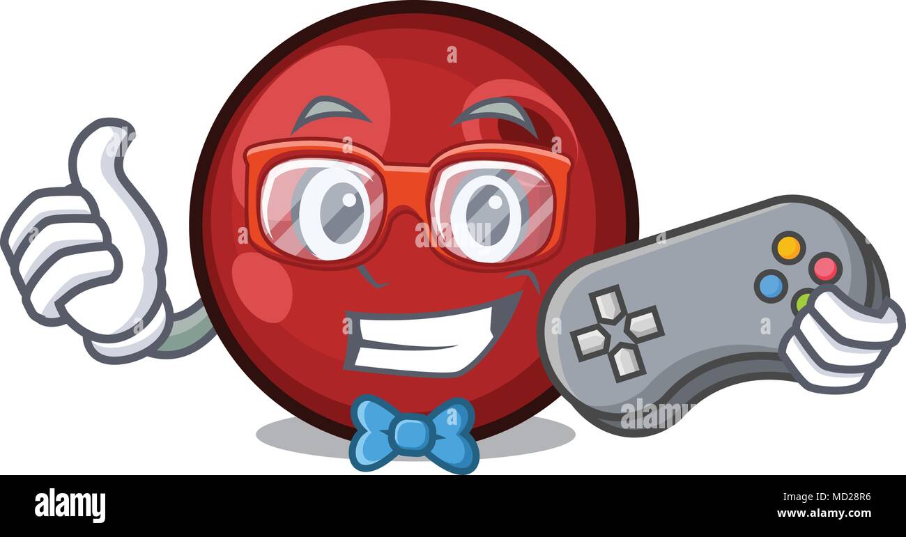 Gamer Mascota De Arándano Ilustración Vectorial Del Estilo De Dibujos