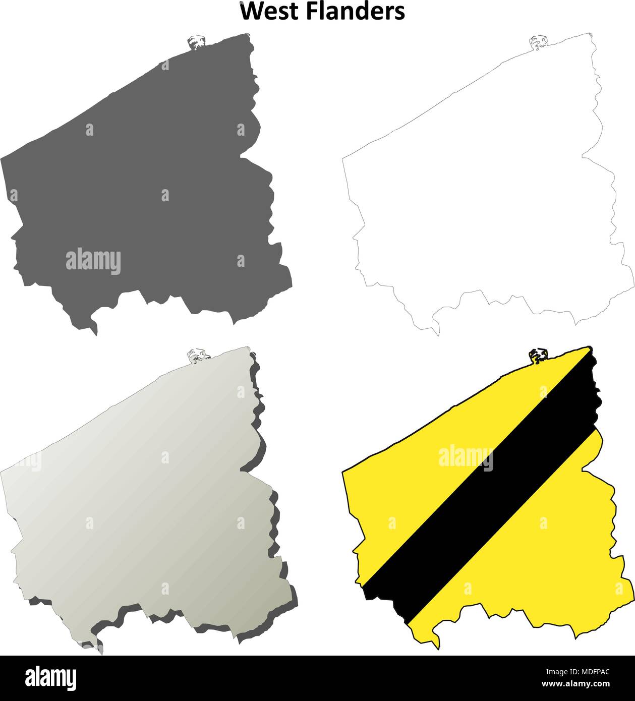 Flandes mapa Imágenes vectoriales de stock - Alamy