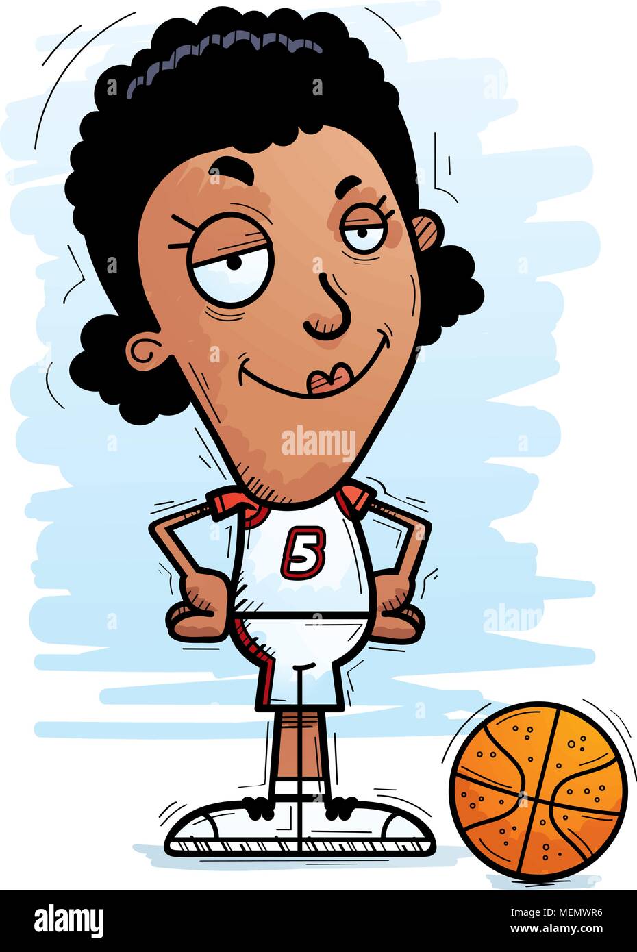 Cartoon Basketball Player Girl Smiling Fotos E Imágenes De Stock Alamy
