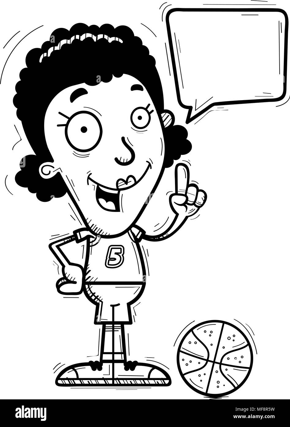 Cartoon Basketball Player Girl Smiling Fotografías E Imágenes De Alta
