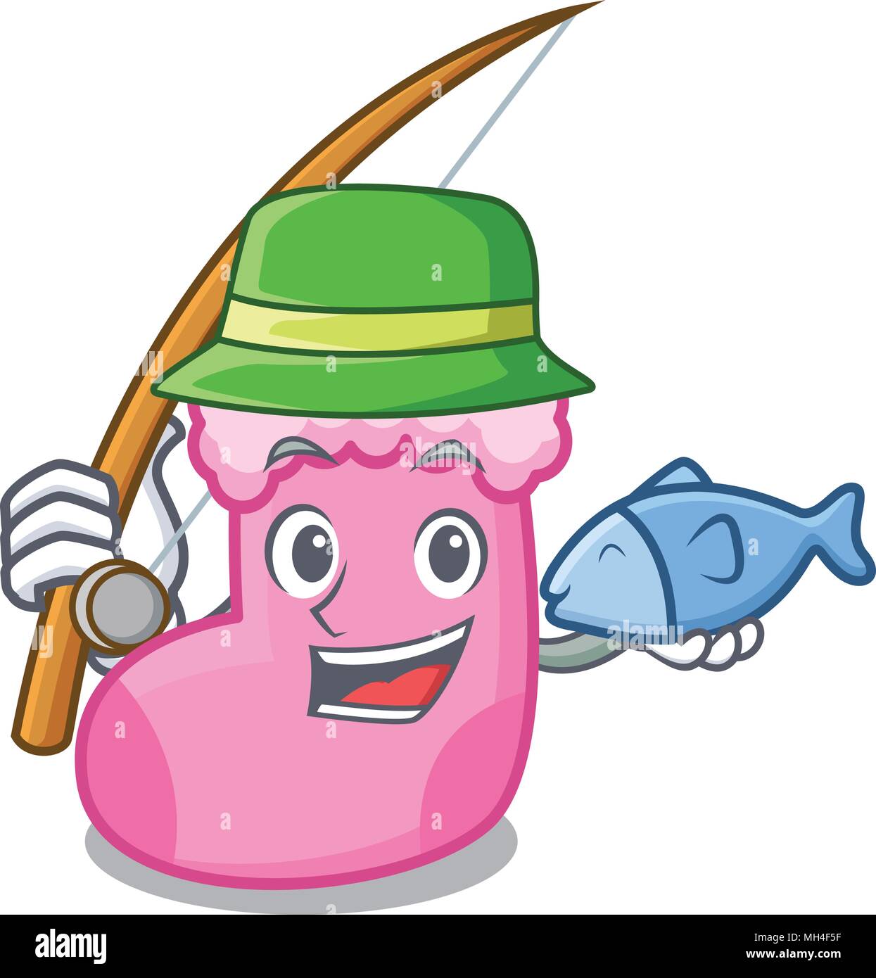 La Pesca Sock Mascota Ilustración Vectorial Del Estilo De Dibujos