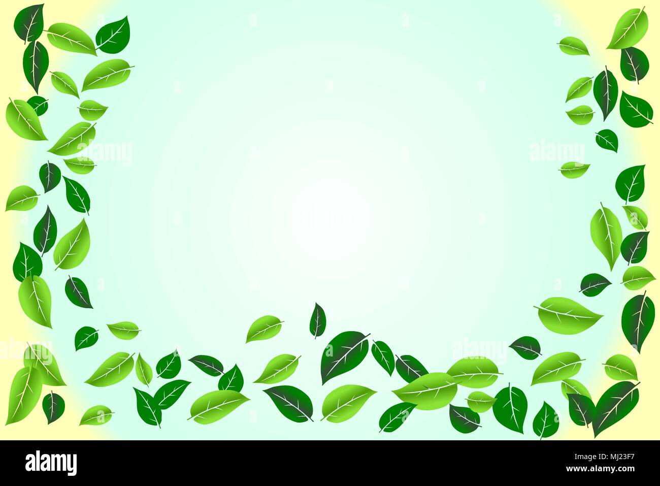 Concepto De Conservación Del Medio Ambiente Hojas Sueltas Marco De