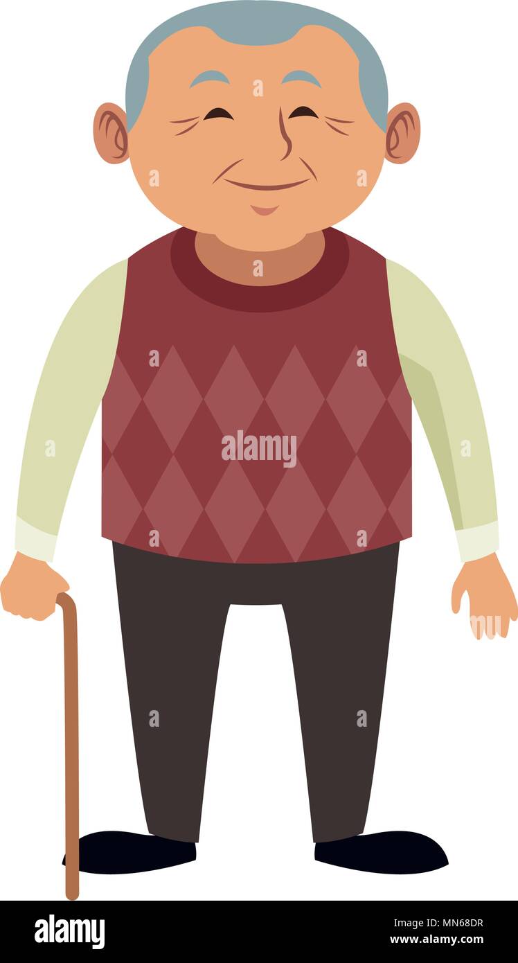 Cute Dibujos Animados De Abuelo Imagen Vector De Stock Alamy