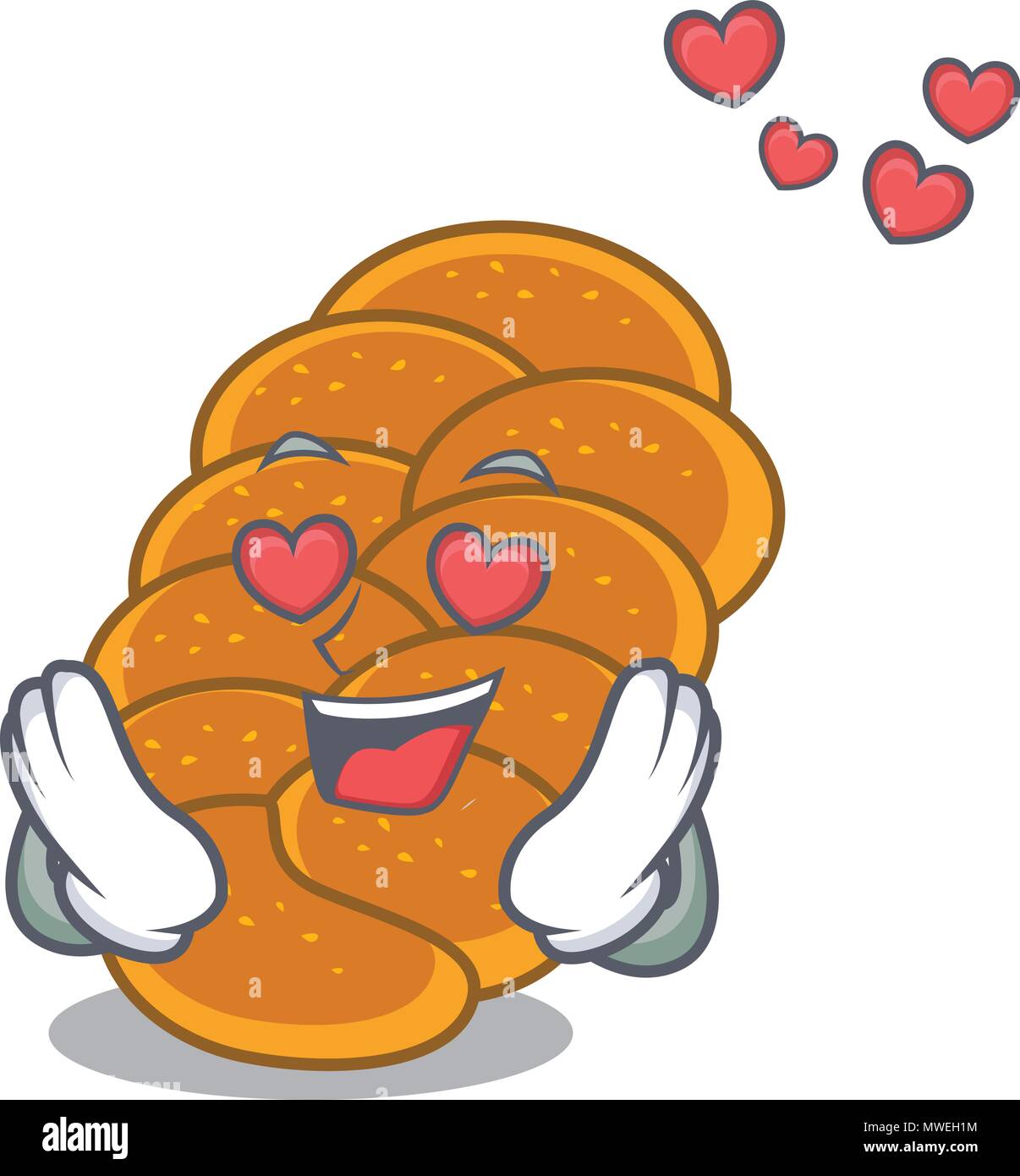 En El Amor Jala Mascota Estilo De Dibujos Animados Imagen Vector De