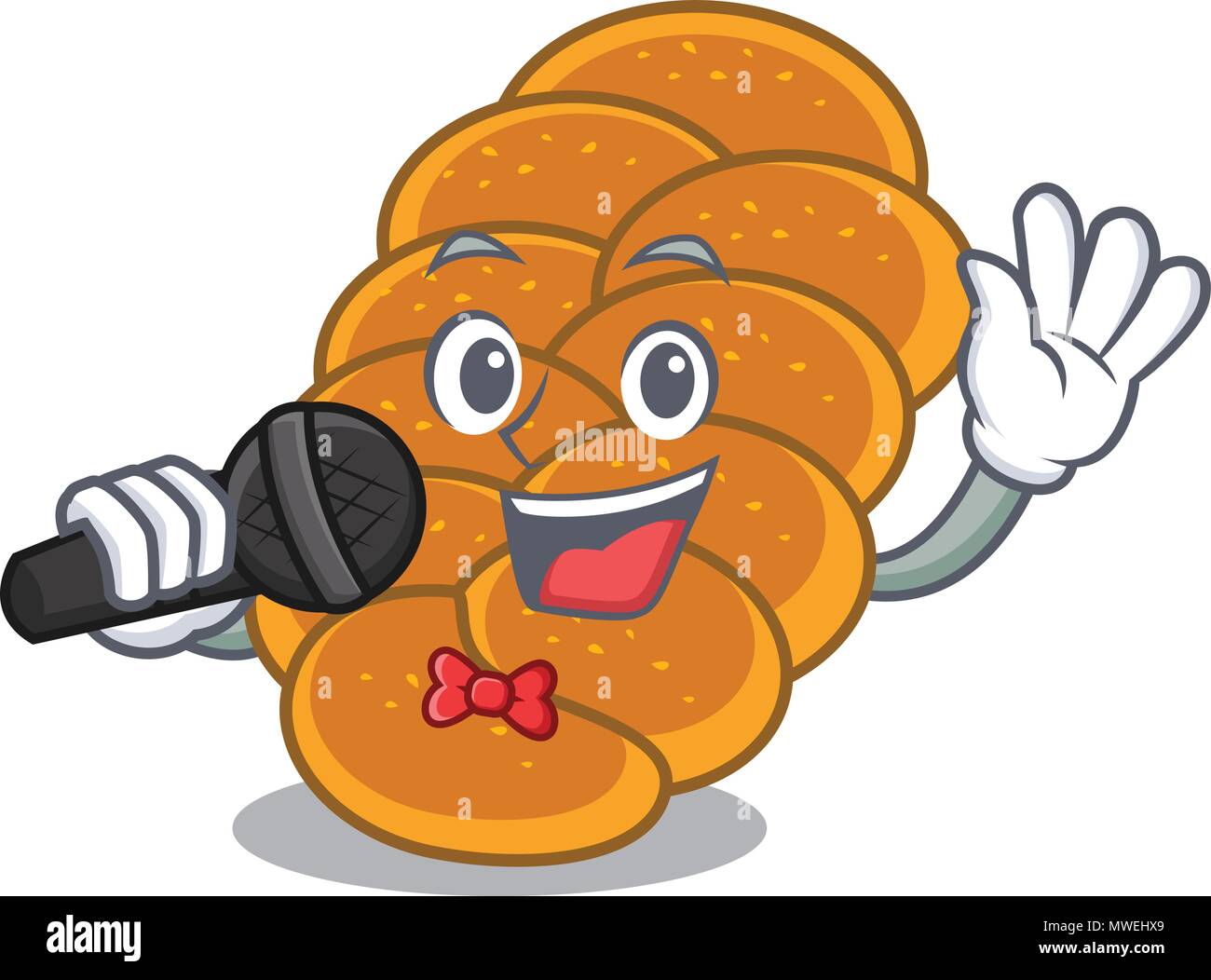 Cantando Jala Mascota Estilo De Dibujos Animados Imagen Vector De Stock