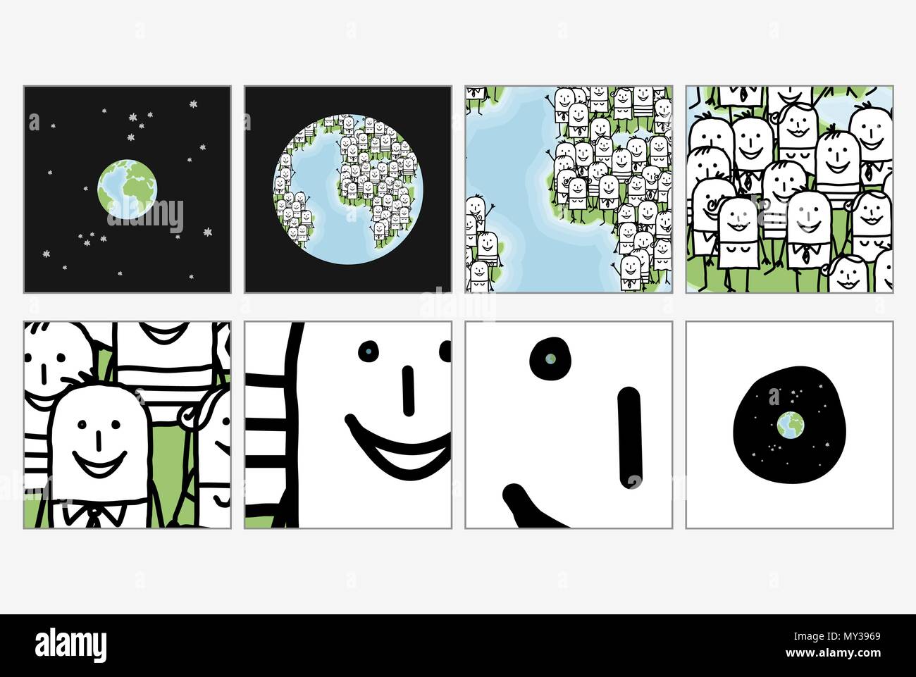 Dibujos animados y zoom en bucle infinito en el universo humano Imagen ... Dibujos animados y zoom en bucle infinito en el universo humano Imagen ...