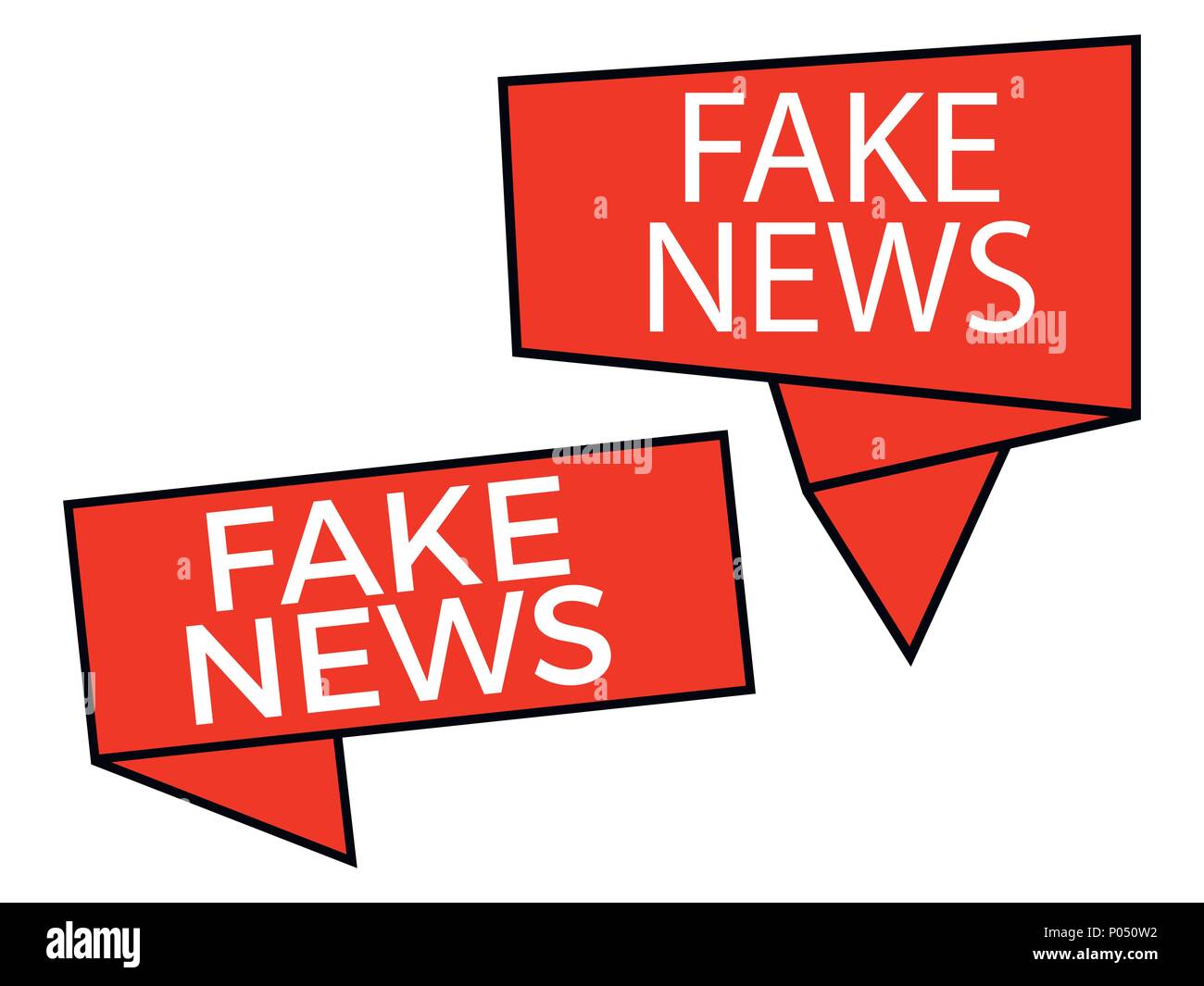Noticias Falsas Llamada Aislado Sobre Fondo Blanco Falso Periodismo
