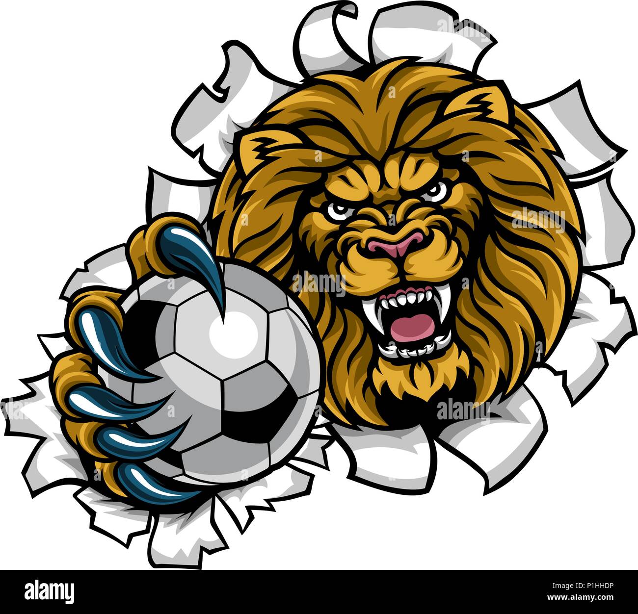 Caricature De Leon Equipo De Futbol