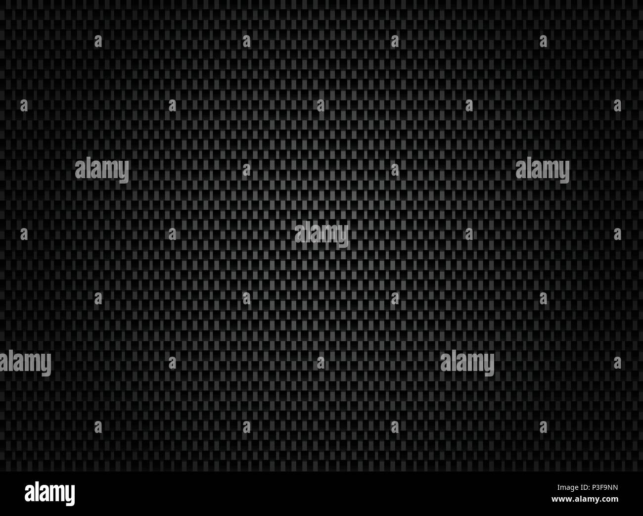 Textura De Fibra De Carbono Abstracto Sobre Fondo Oscuro Ilustración