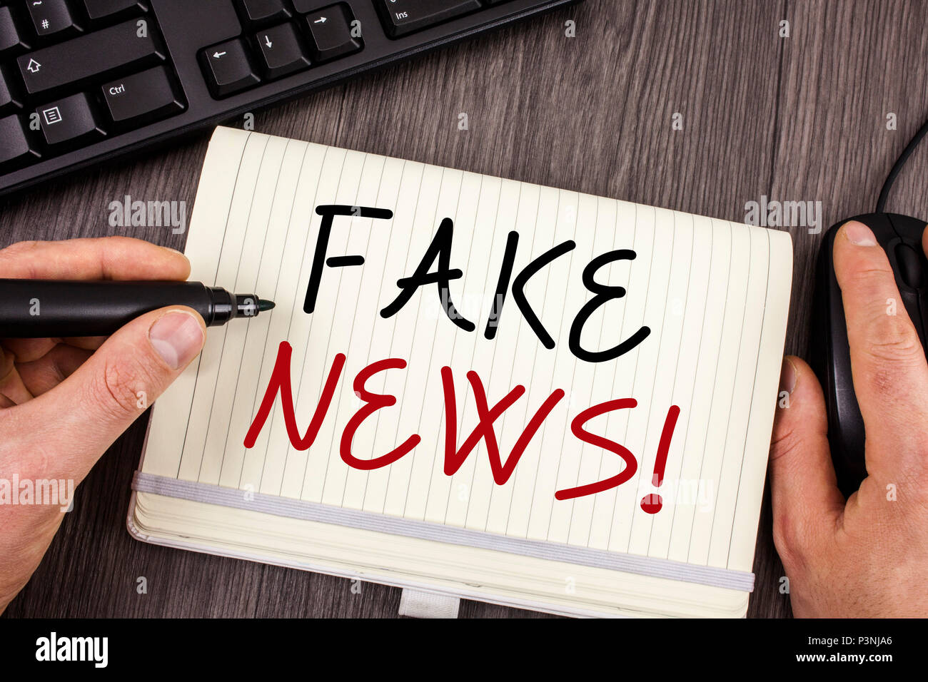 Palabras Escribir Textos Noticias Falsas Llamada Motivacional Concepto