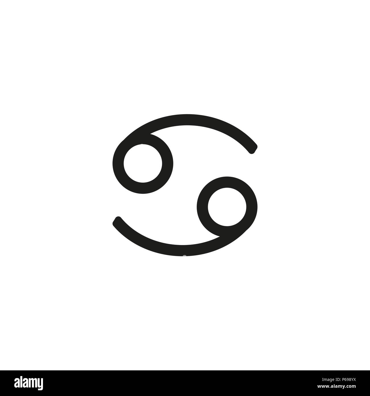 El Cáncer Signo Zodiaco Pictograma Caligráficos Signos Del Zodiaco