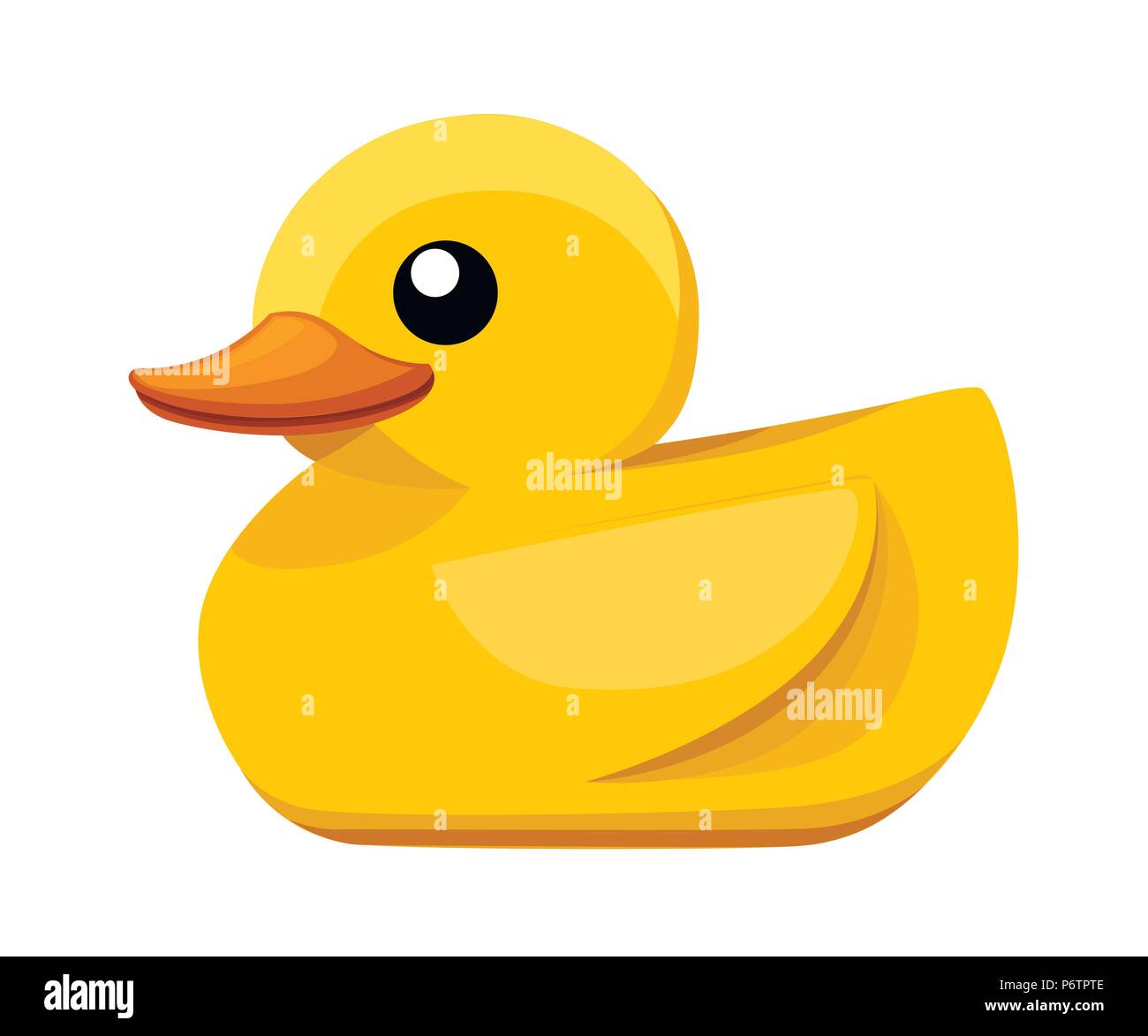 Patito Amarillo Cartoon Lindo Patito Para El Baño Ilustración Vectorial Plano Aislado Sobre
