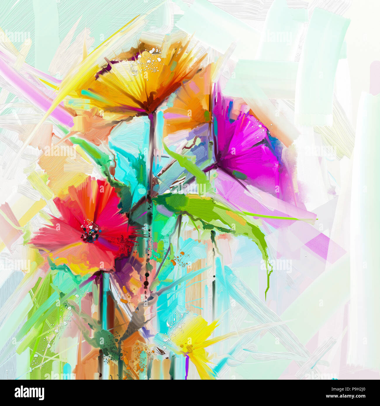 Ideas De Pintura De Flores Abstractas