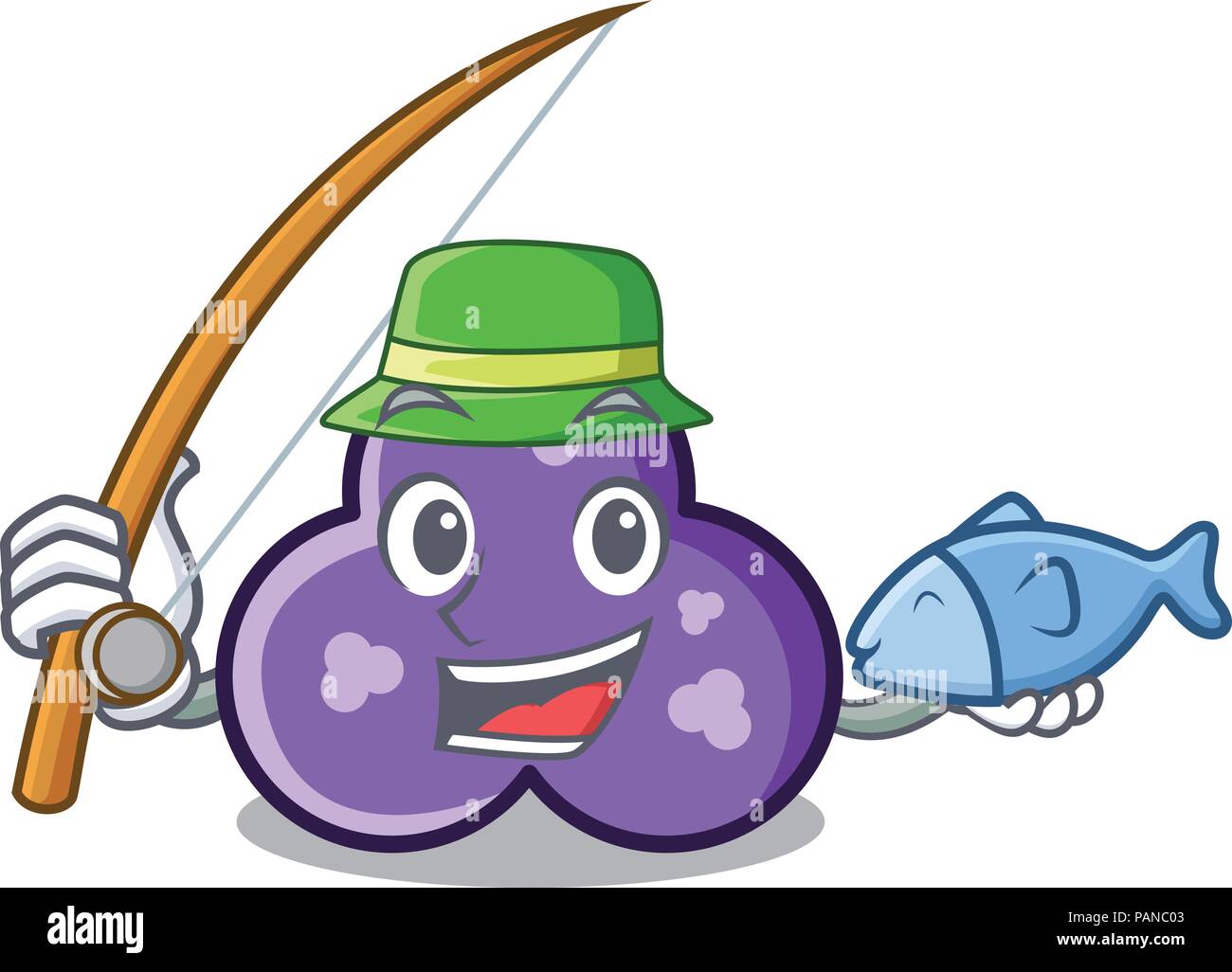 Pesca Mascota Trefoil Estilo De Dibujos Animados Imagen Vector De Stock