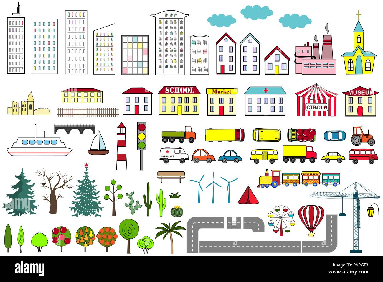 Edificios De La Ciudad De Dibujos Animados