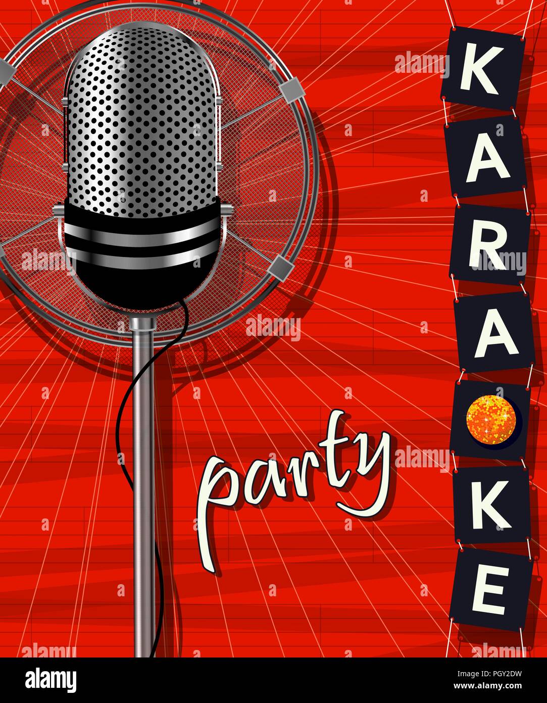 Karaoke Vector Ilustración De Fondo Imagen Vector De Stock Alamy