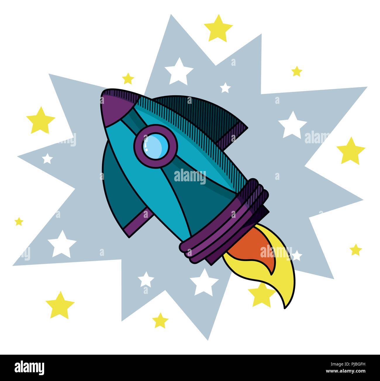 Rocket Doodle Cartoon Imagen Vector De Stock Alamy