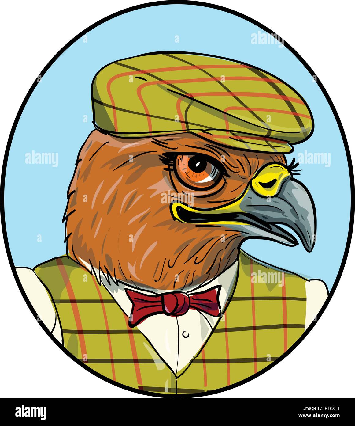 Dibujo De Cabeza De Halcón Para Colorear