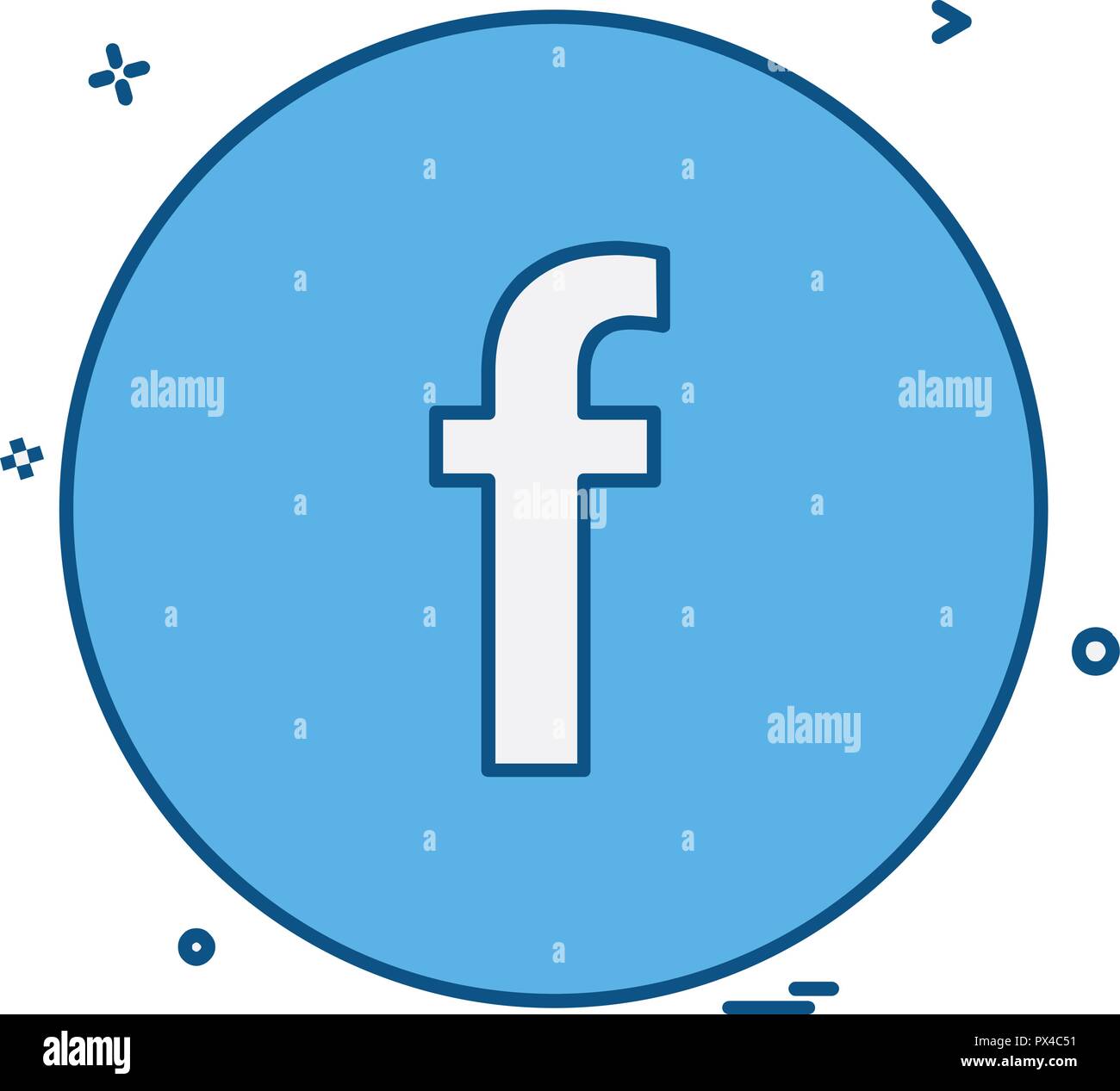 Icono De Facebook Vector Plano