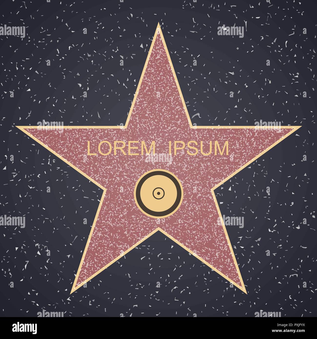 Vector De Estrella Del Paseo De La Fama De Hollywood