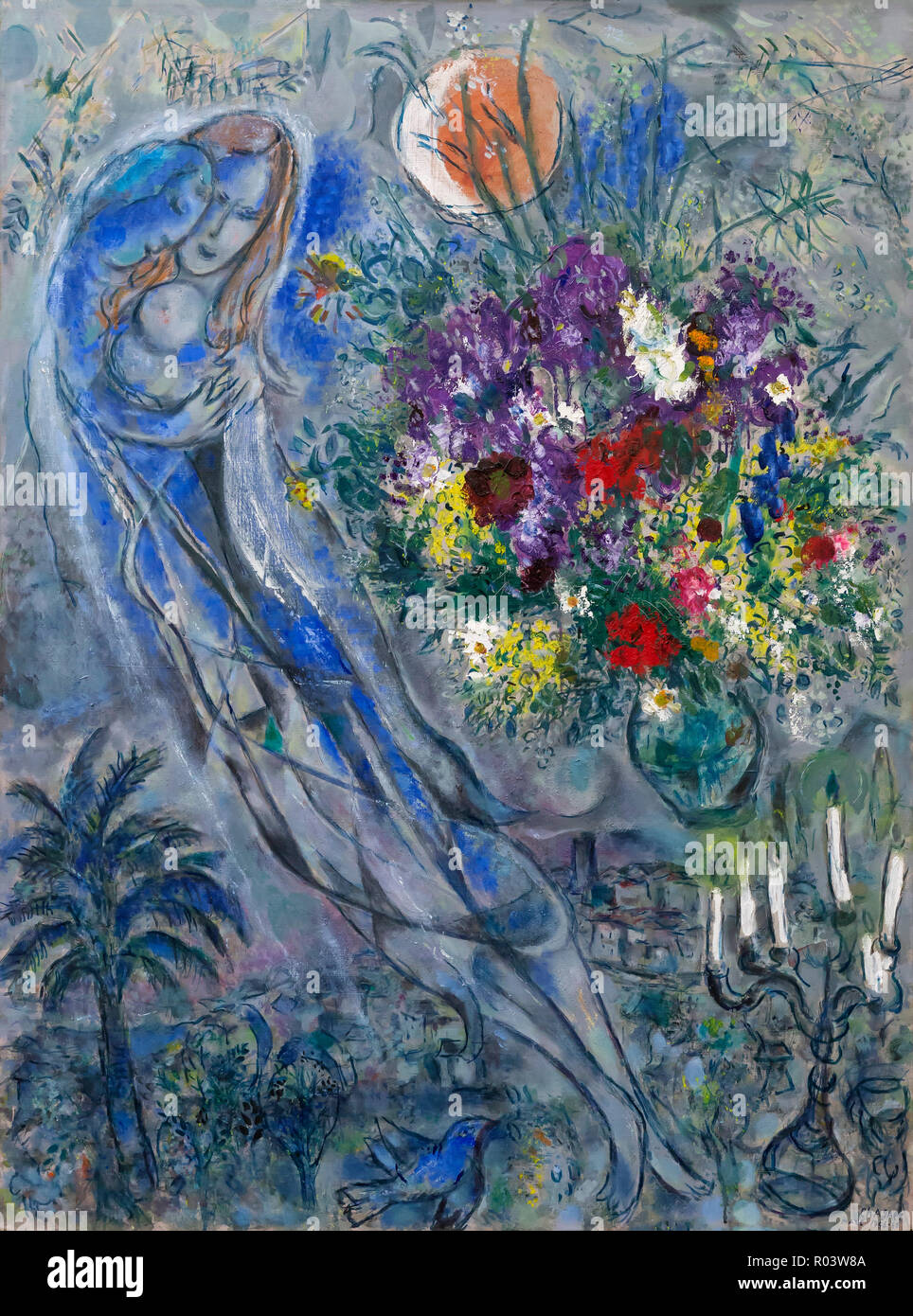 Los Amantes En Gris Marc Chagall 1956 1960 Kunsthaus De Zurich