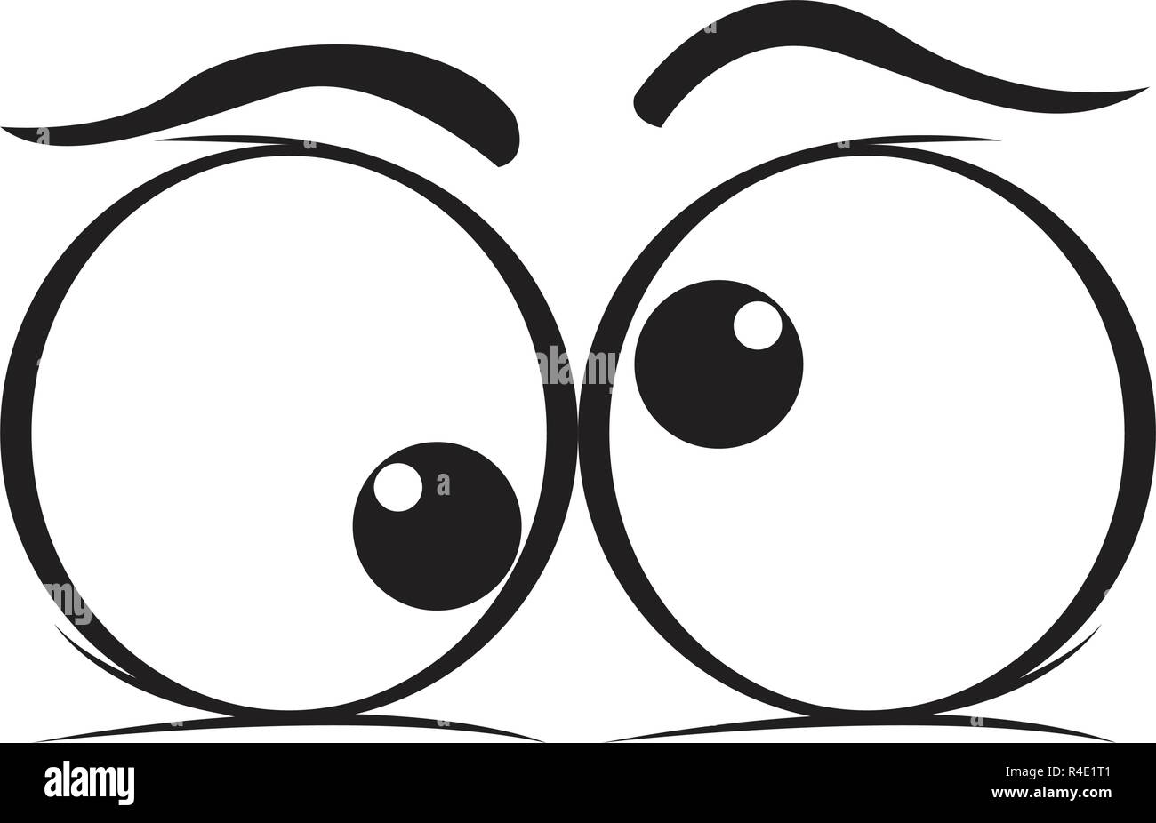 Ojos locos cartoon Imagen Vector de stock - Alamy