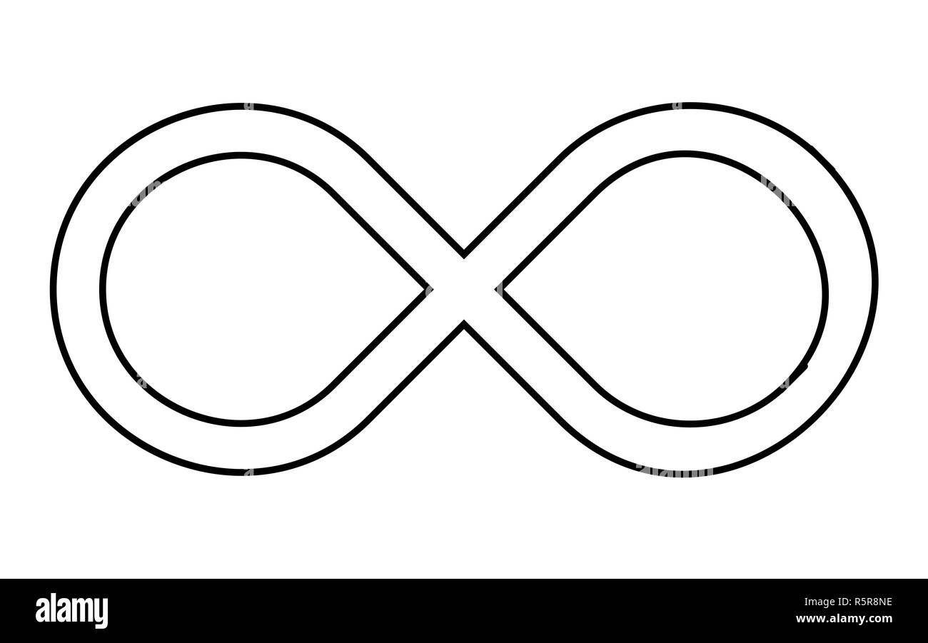 Signo De Infinito Silueta Vector Icono Símbolo De Diseño Fotografía De