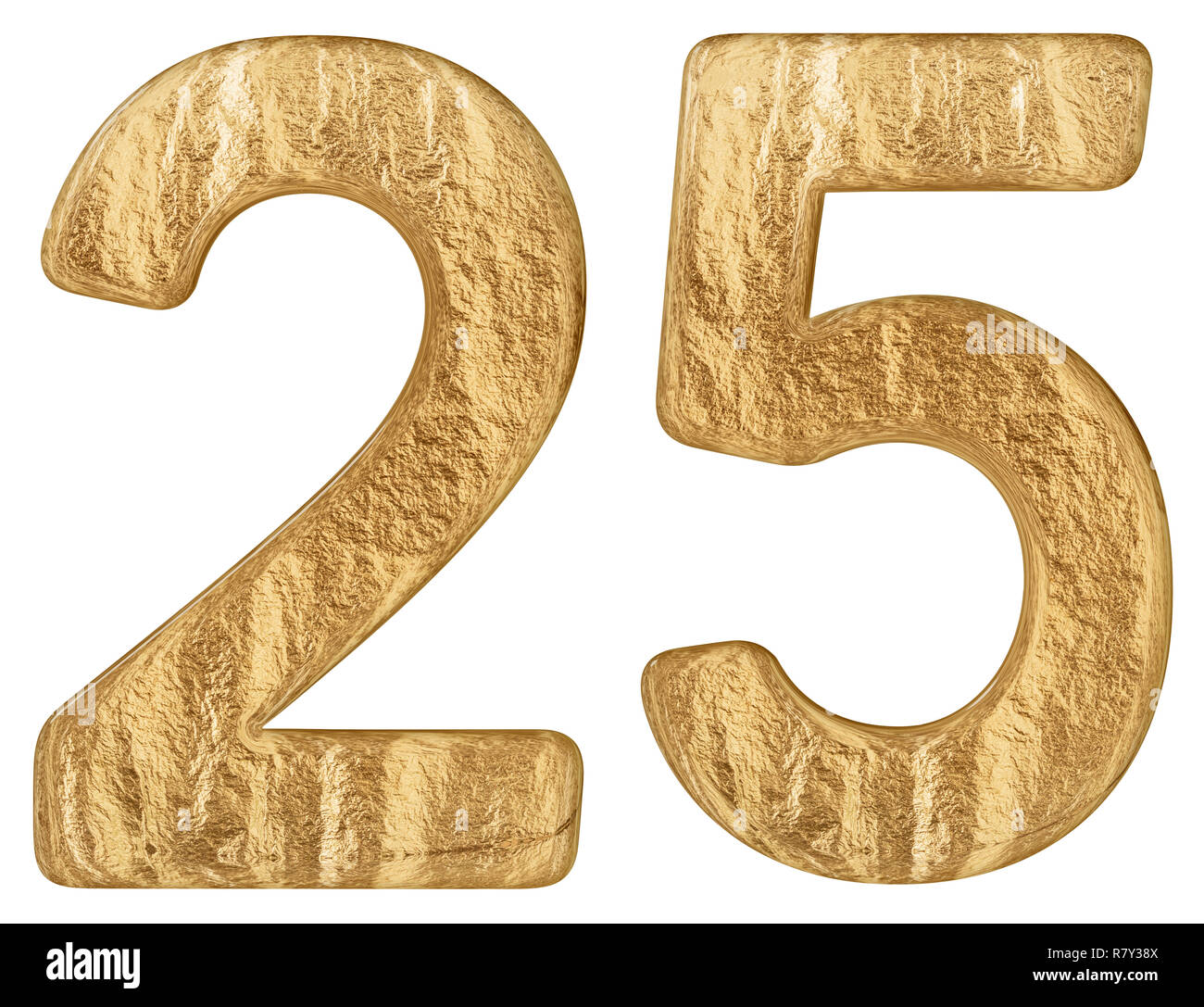 Número 25, veinticinco, aislado sobre fondo blanco, 3D Render ... Número 25, veinticinco, aislado sobre fondo blanco, 3D Render ...