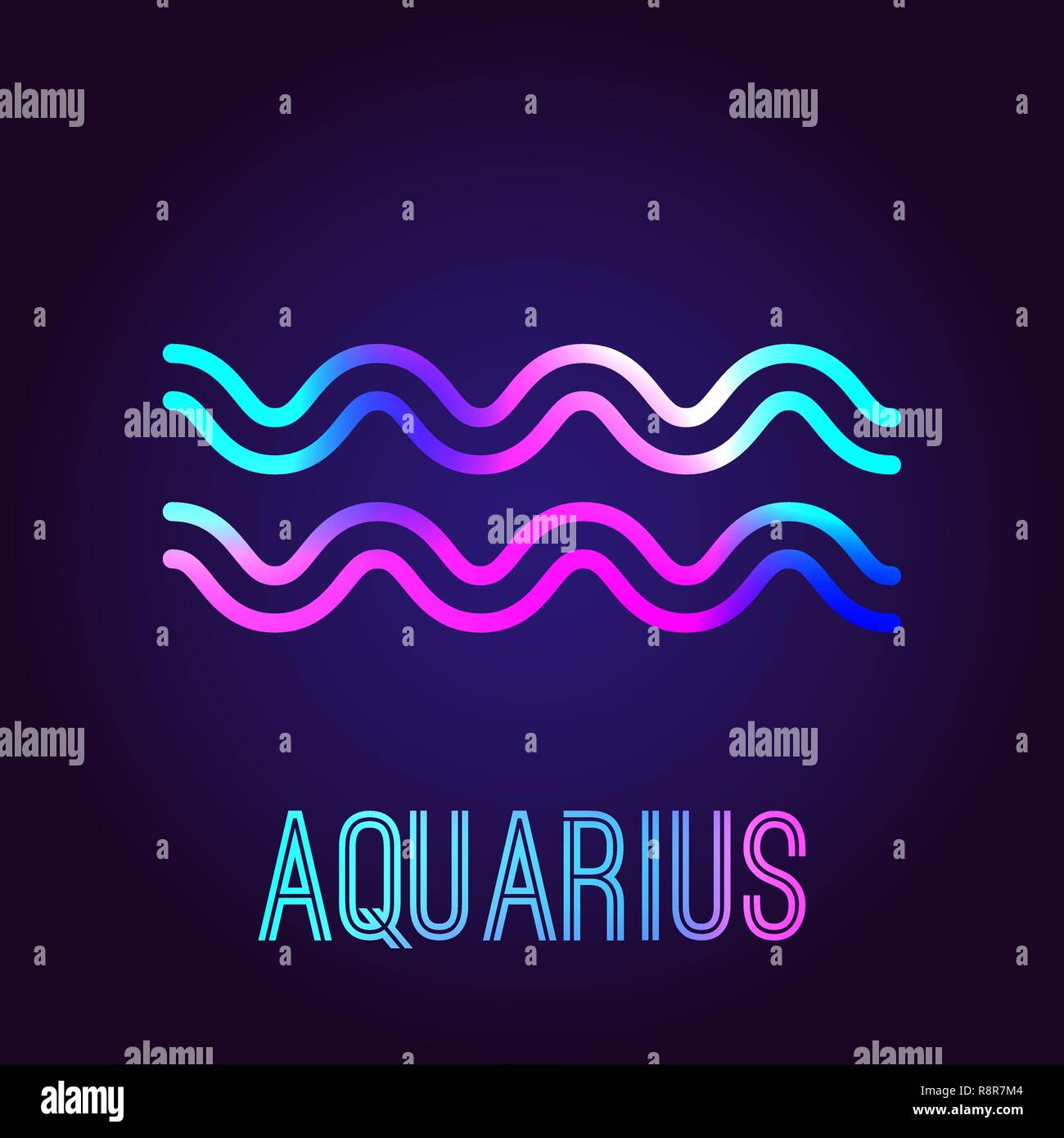 Acuario Signo Zodiaco Dibujo Imágenes Vectoriales De Stock Alamy