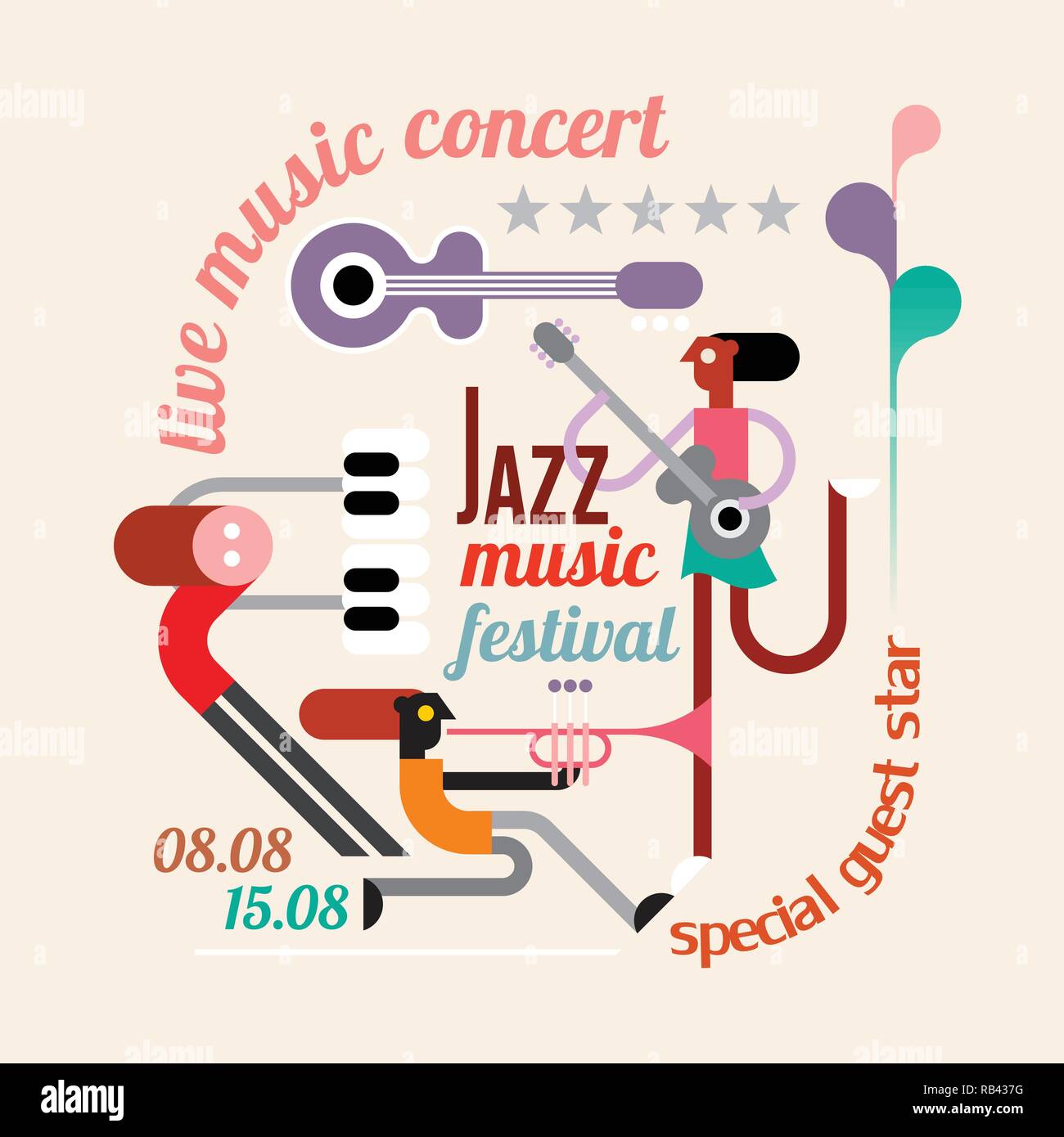 Instrumentos Musicales De Arte Abstracto