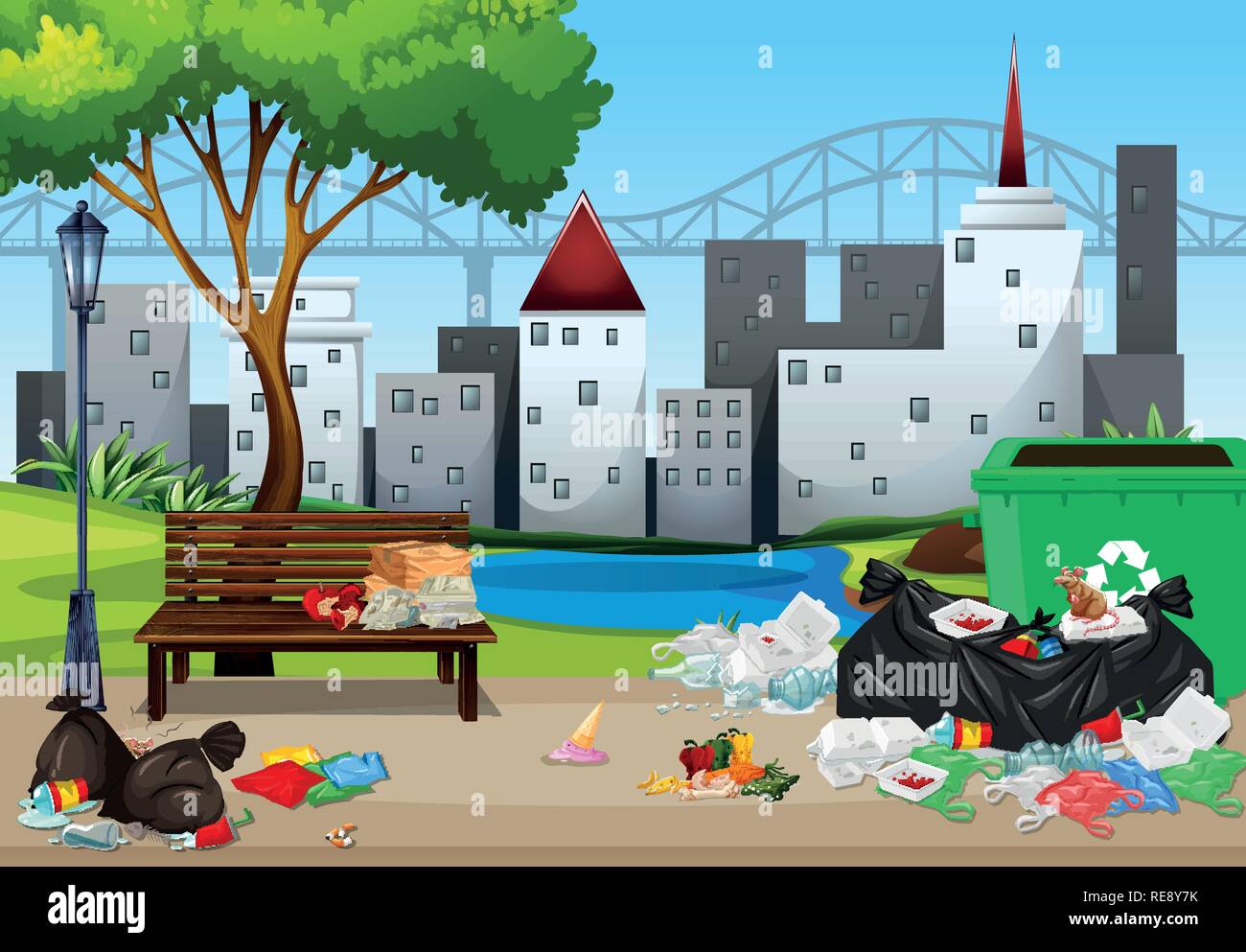 Vertedero Con Basura Para Reciclaje En: Vector De Stock, 59% OFF