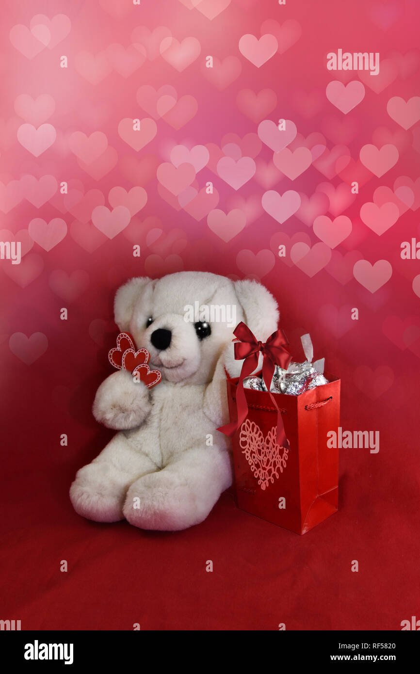 Osos De Peluche Con Corazones Y Rosas